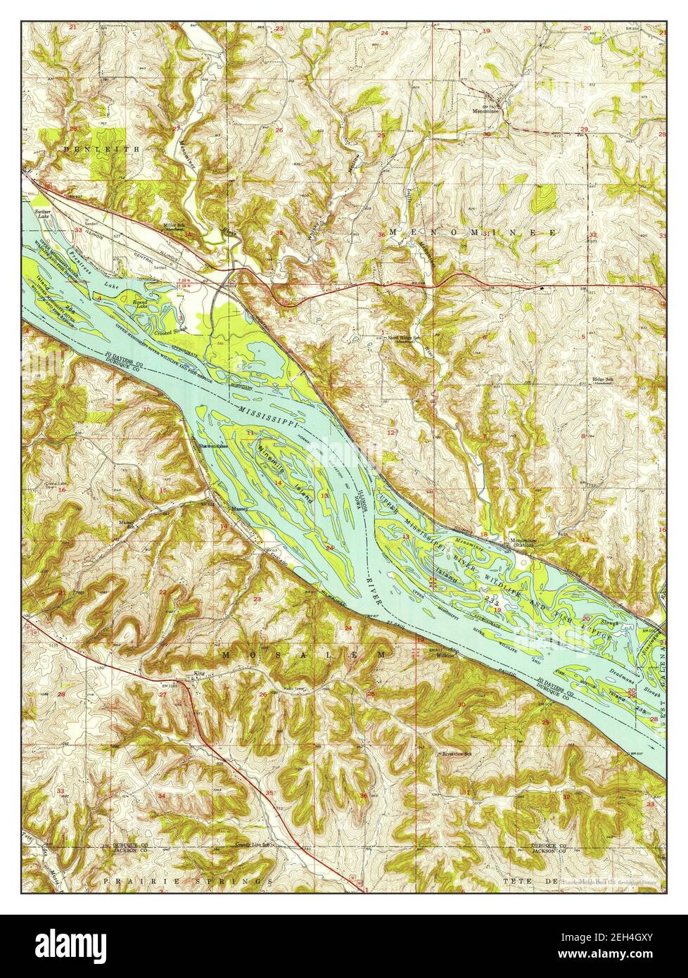 Map of menominee hi-res stock photography and images - Alamy