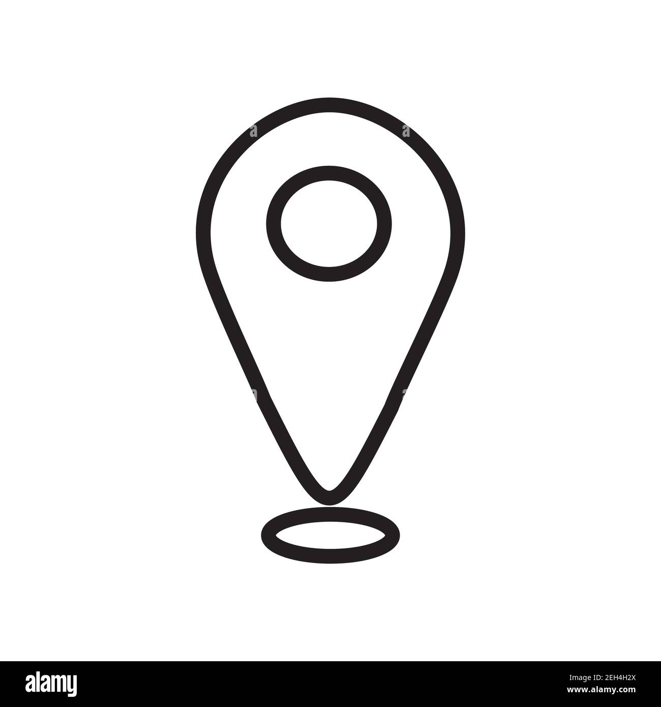 check in location map pointer icon. GPS location symbol Stock Photo - Alamy