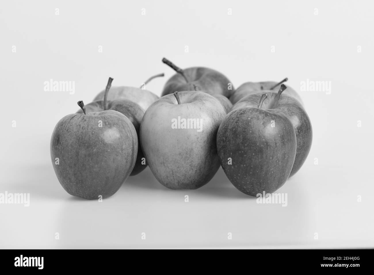 Red apple close up Black and White Stock Photos & Images - Alamy