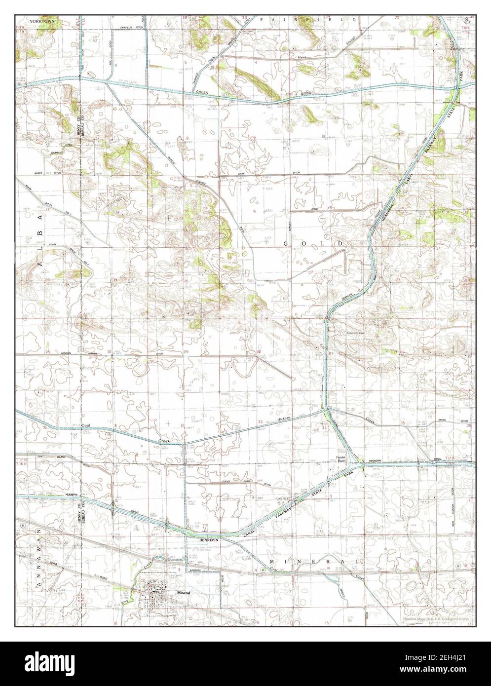 Mineral, Illinois, map 1983, 1:24000, United States of America by ...