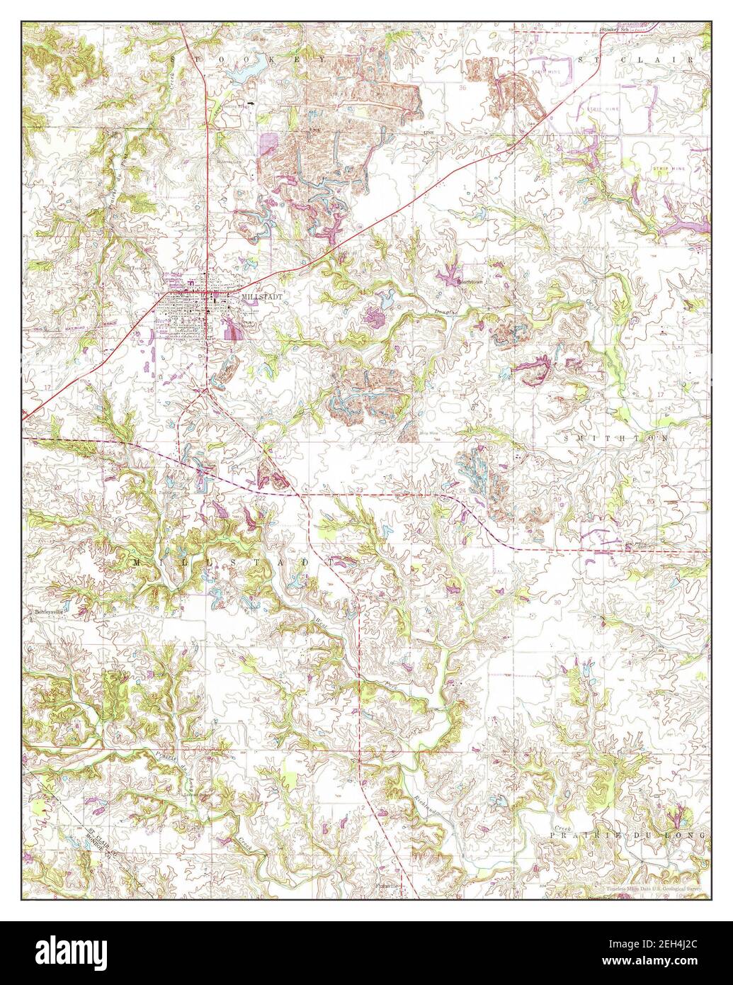 Millstadt, Illinois, map 1954, 1:24000, United States of America by ...