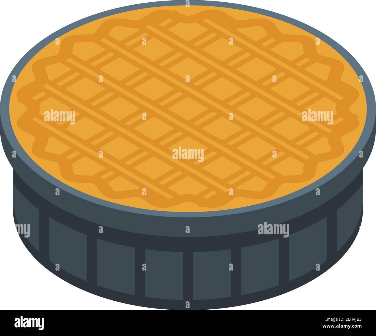 Pie icon. Isometric of pie vector icon for web design isolated on white ...