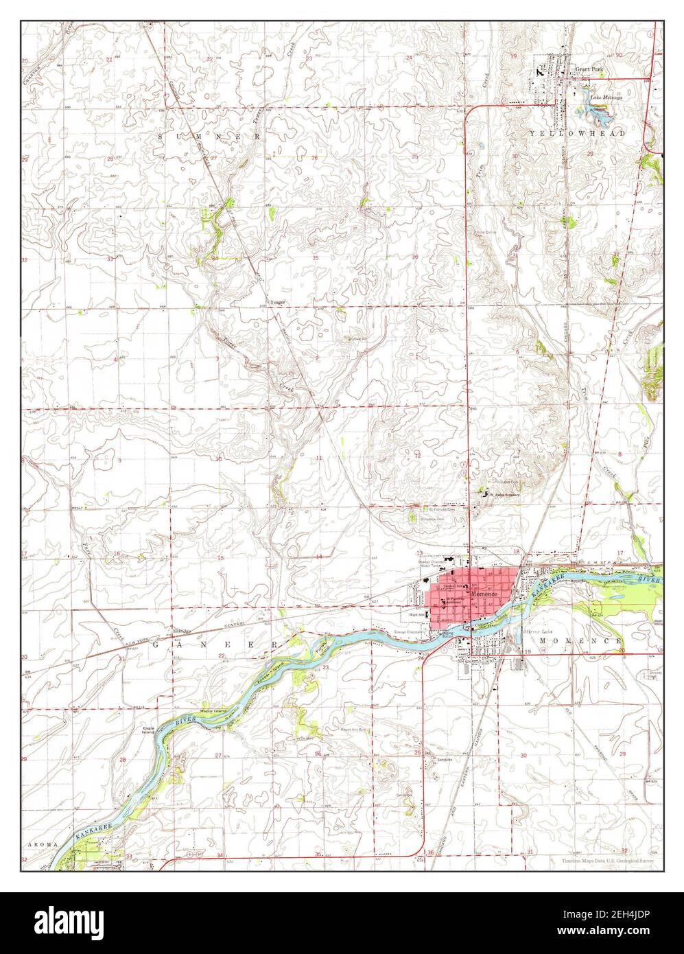 Momence, Illinois, map 1964, 1:24000, United States of America by ...