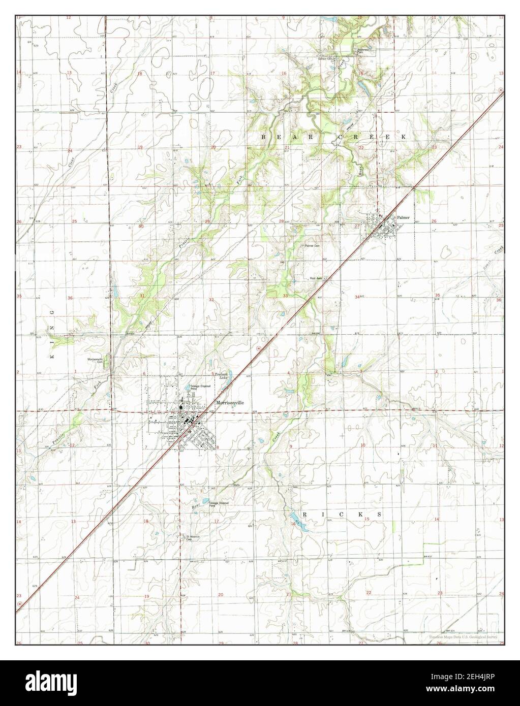 Morrisonville, Illinois, map 1998, 1:24000, United States of America by ...