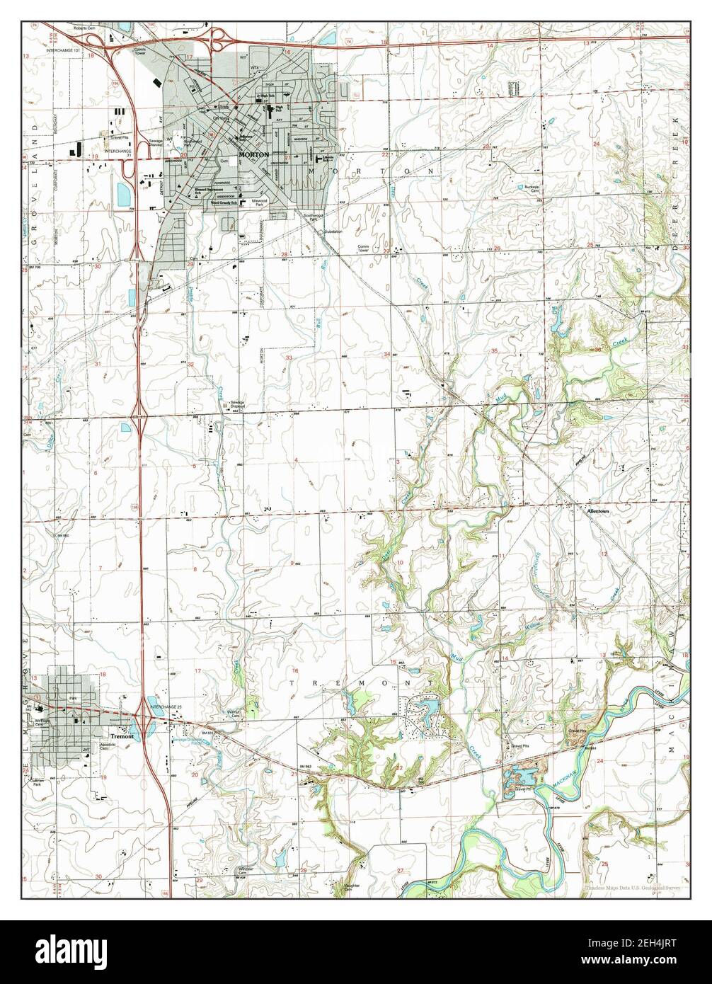 Morton, Illinois, map 1995, 1:24000, United States of America by ...