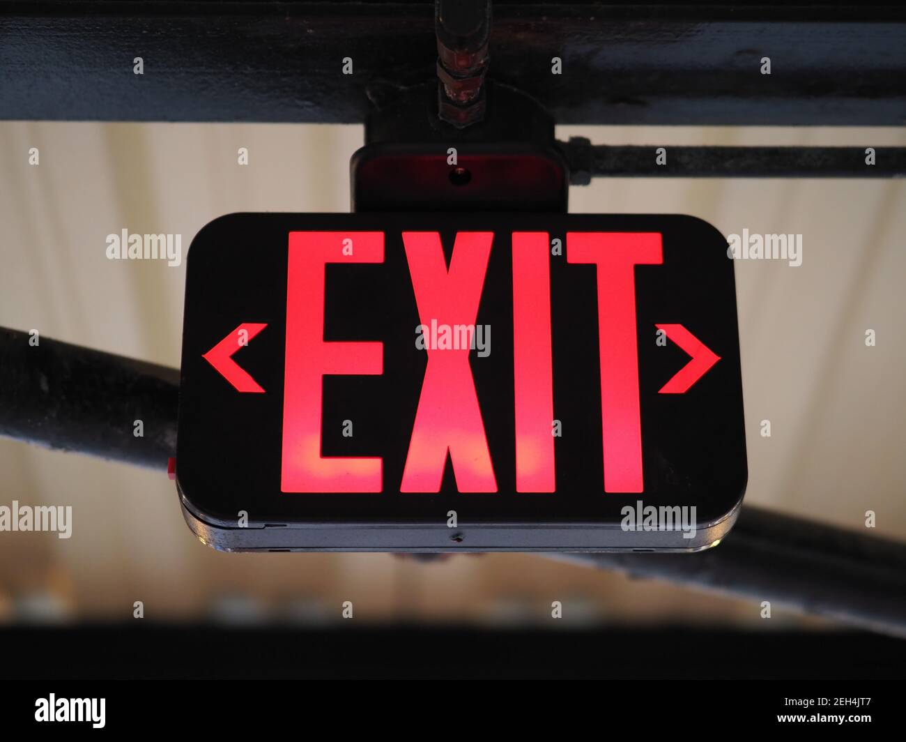 Emergency Exit Signs In Red