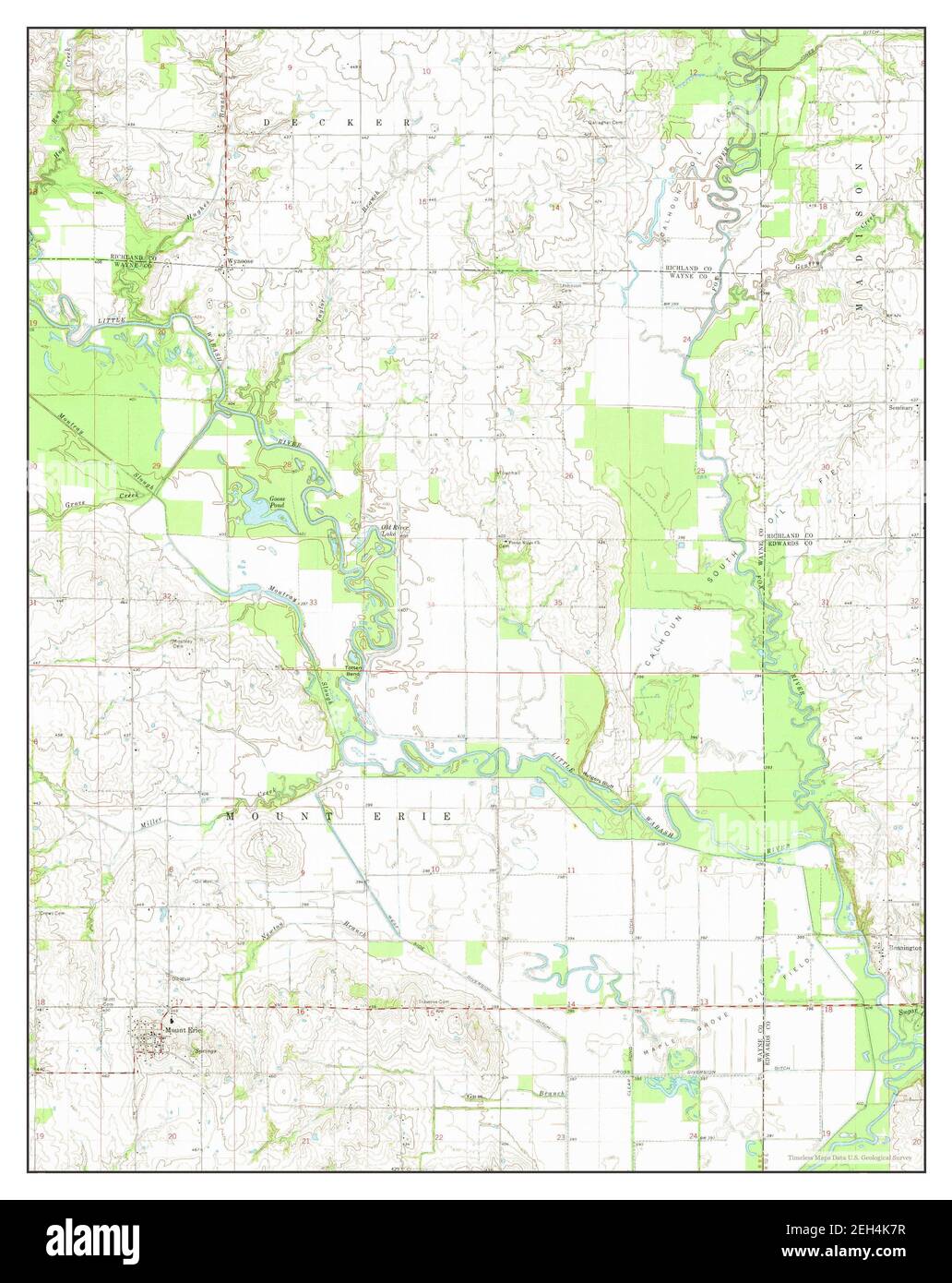 Old map of erie Cut Out Stock Images & Pictures - Alamy