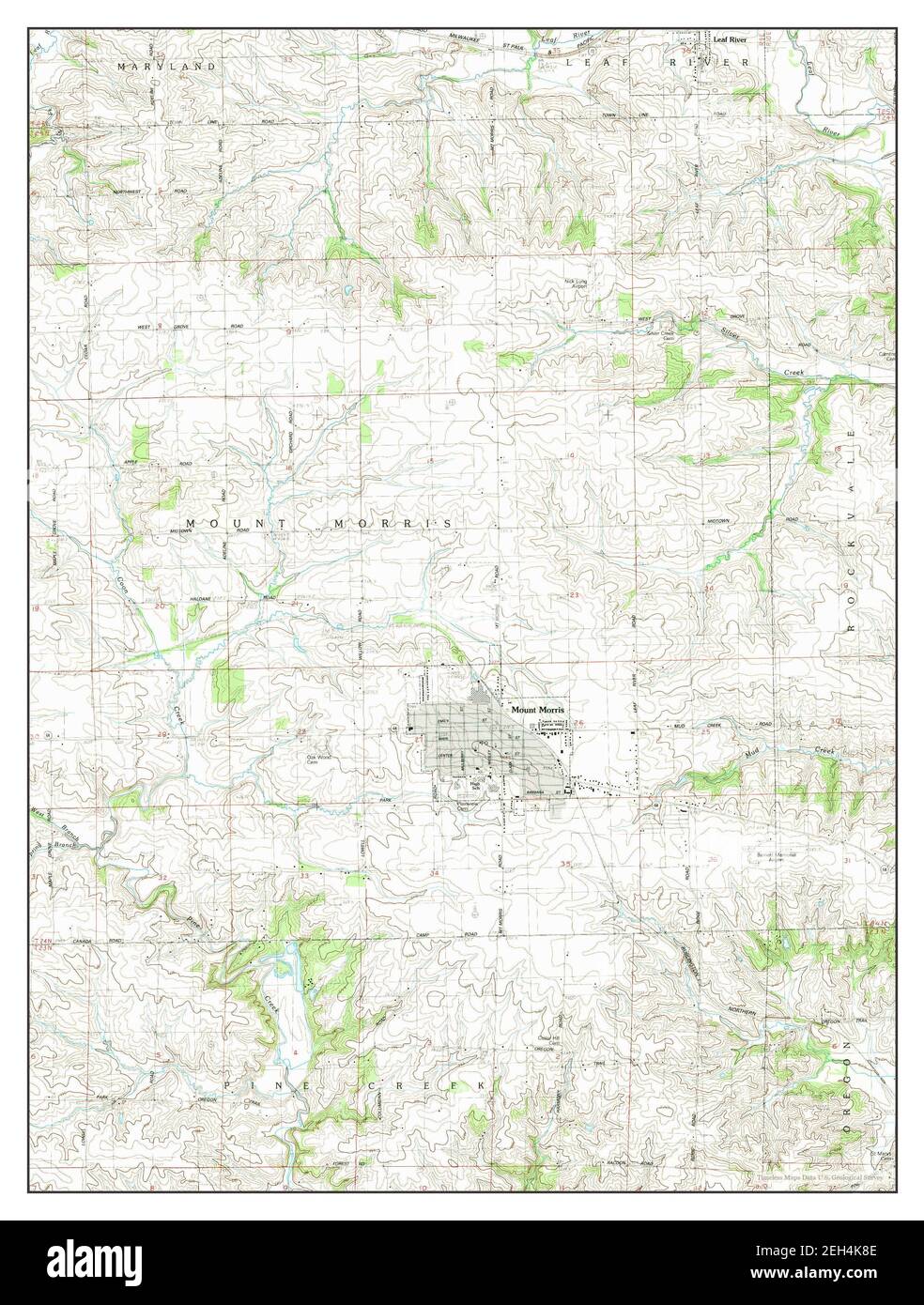 Mount Morris, Illinois, map 1983, 1:24000, United States of America by ...
