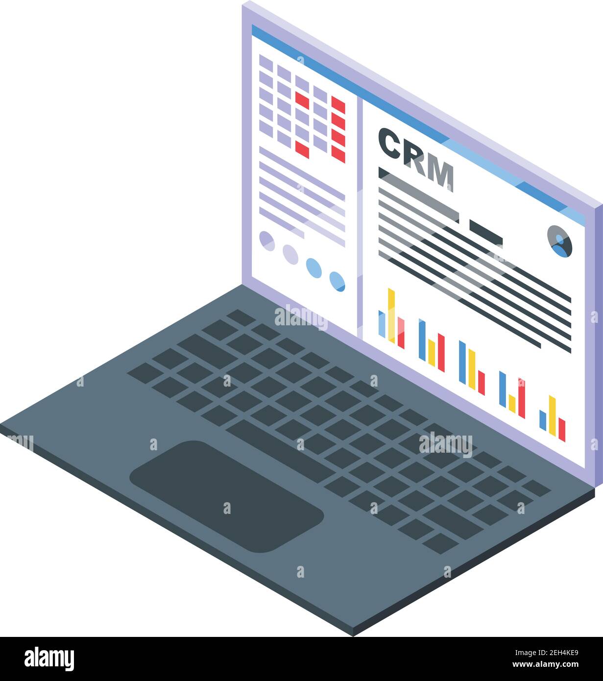 Customer database icon. Isometric of customer database vector icon for ...