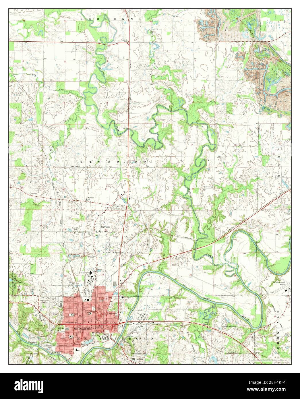 Murphysboro, Illinois, map 1968, 1:24000, United States of America by ...