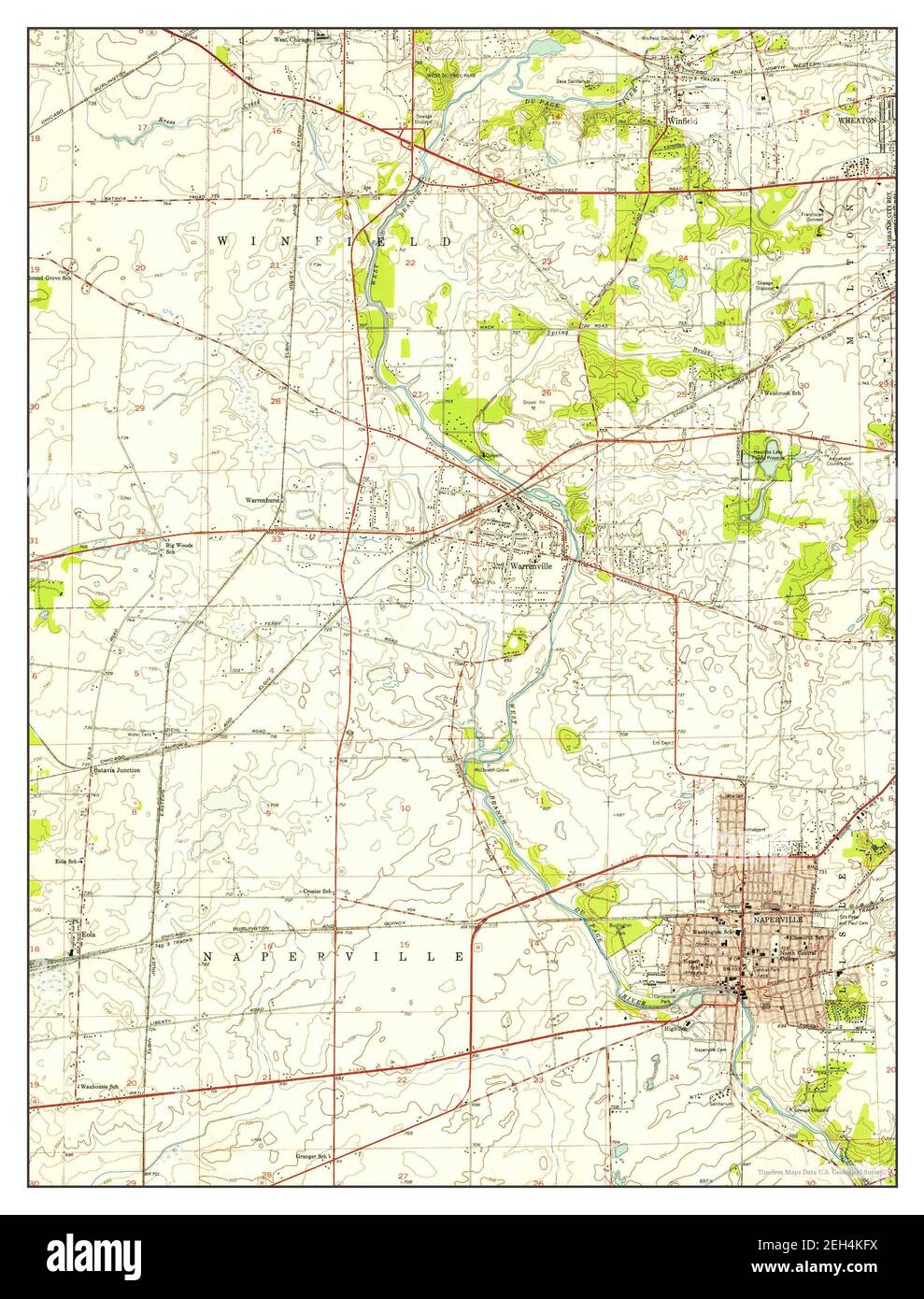Naperville map hi-res stock photography and images - Alamy