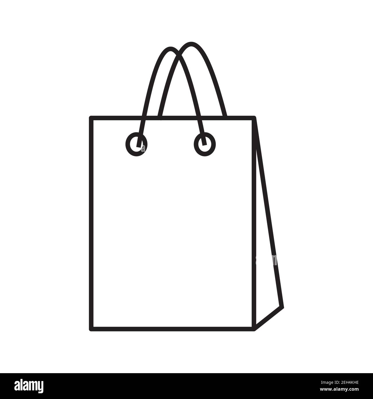 Shopping paper bags icon .Vector sign symbol isolated Stock Photo - Alamy