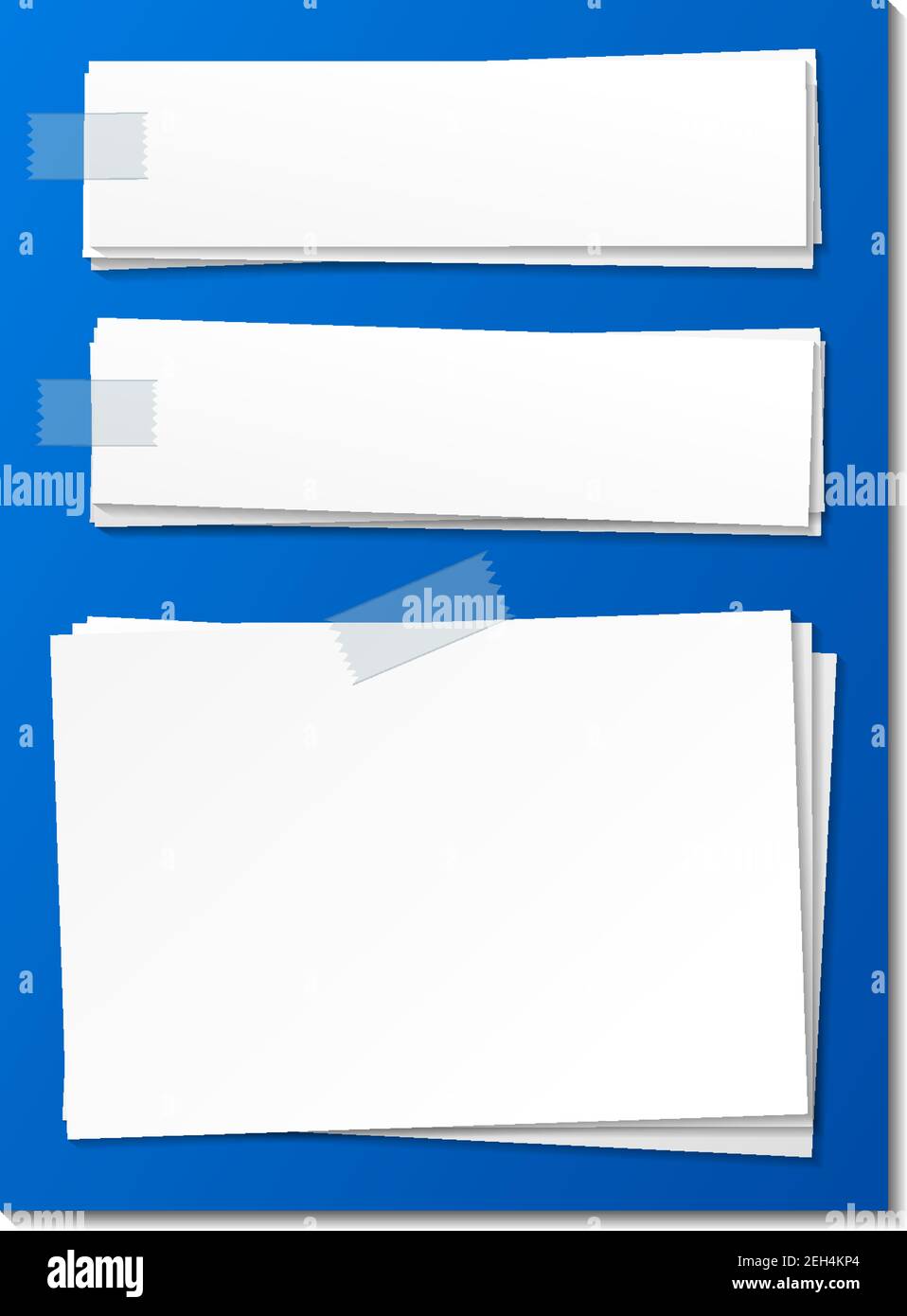 Set of empty sticky note paper template illustration Stock Vector Image ...