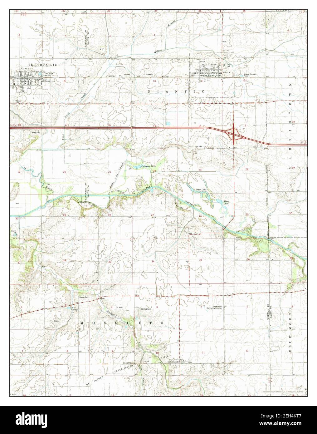 Niantic, Illinois, map 1982, 1:24000, United States of America by ...