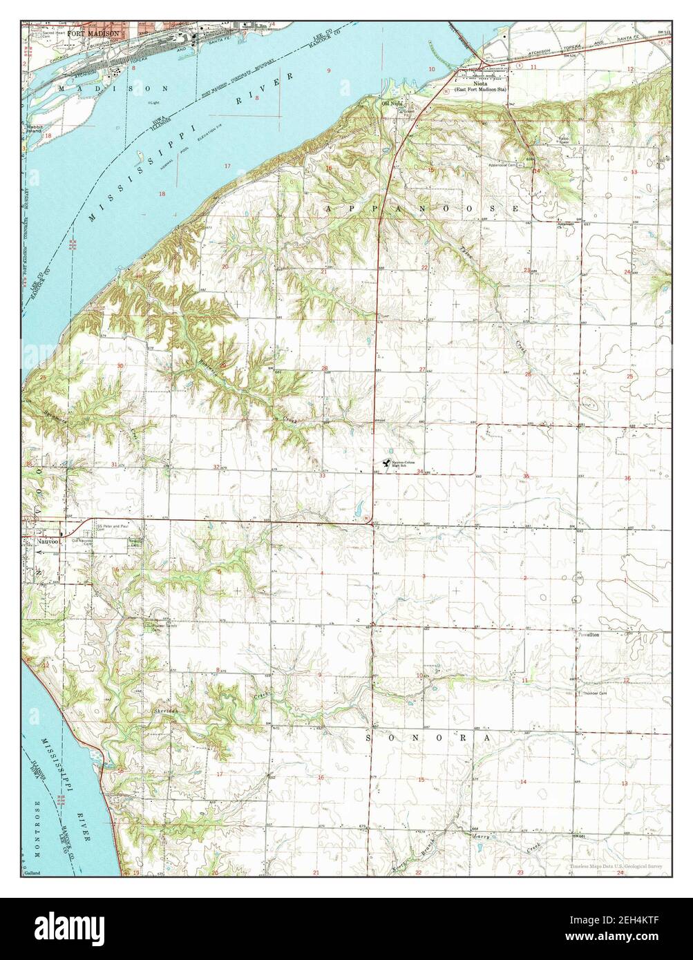 Niota, Illinois, map 1964, 1:24000, United States of America by ...