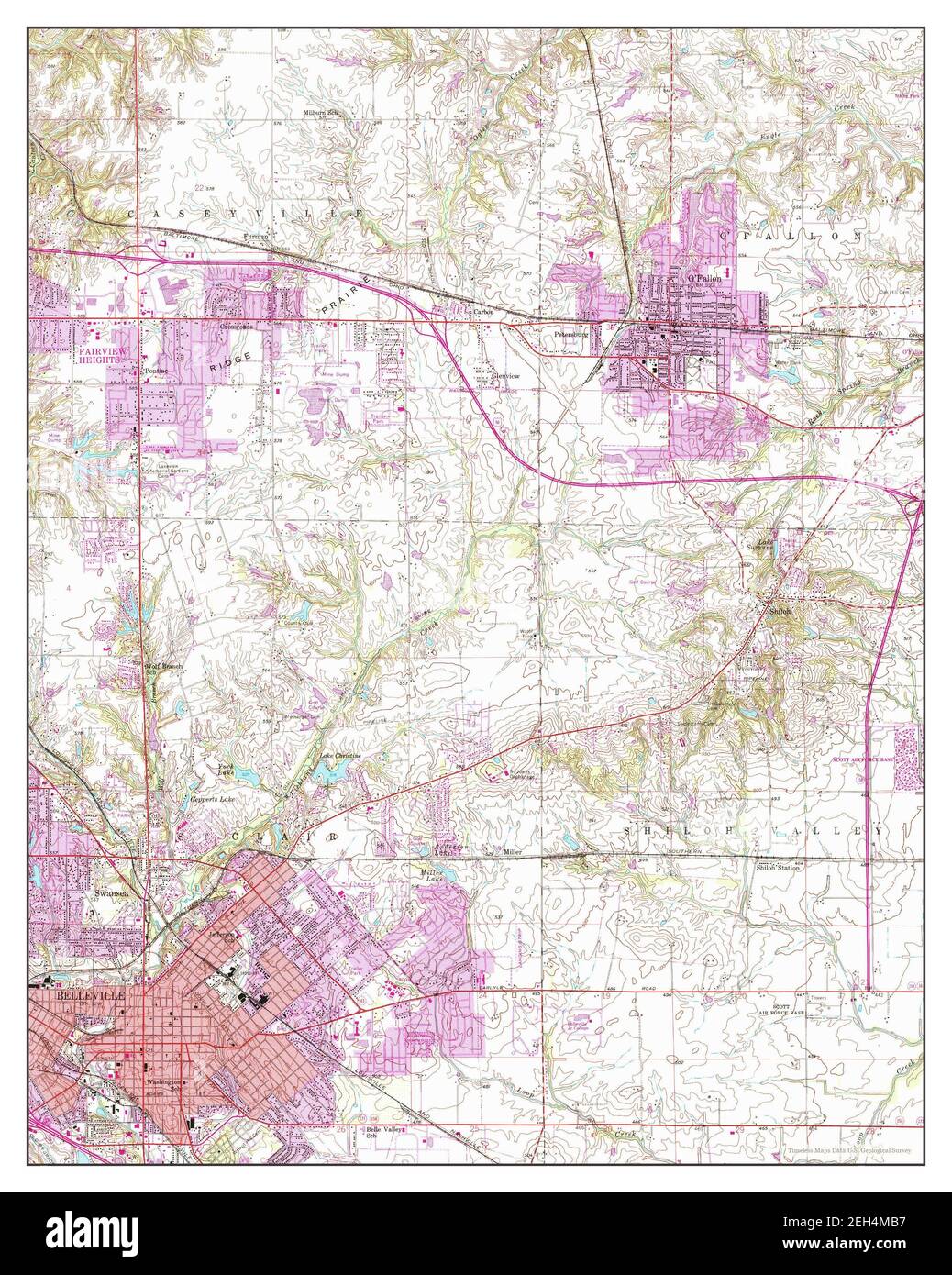 OFallon, Illinois, map 1954, 1:24000, United States of America by ...