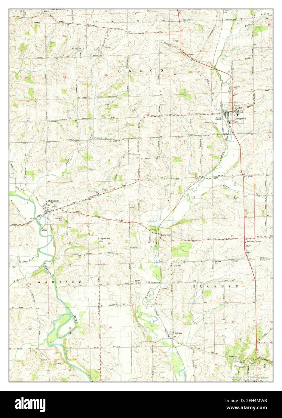 Orangeville, Illinois, map 1971, 1:24000, United States of America by ...