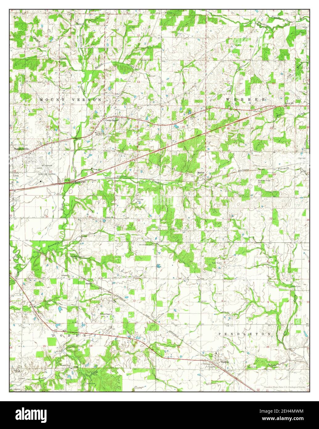 Opdyke, Illinois, map 1964, 1:24000, United States of America by ...