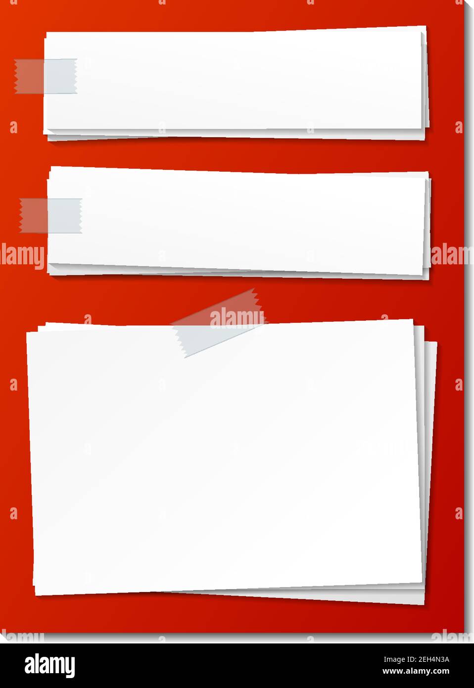 Set of empty sticky note paper template illustration Stock Vector Image ...