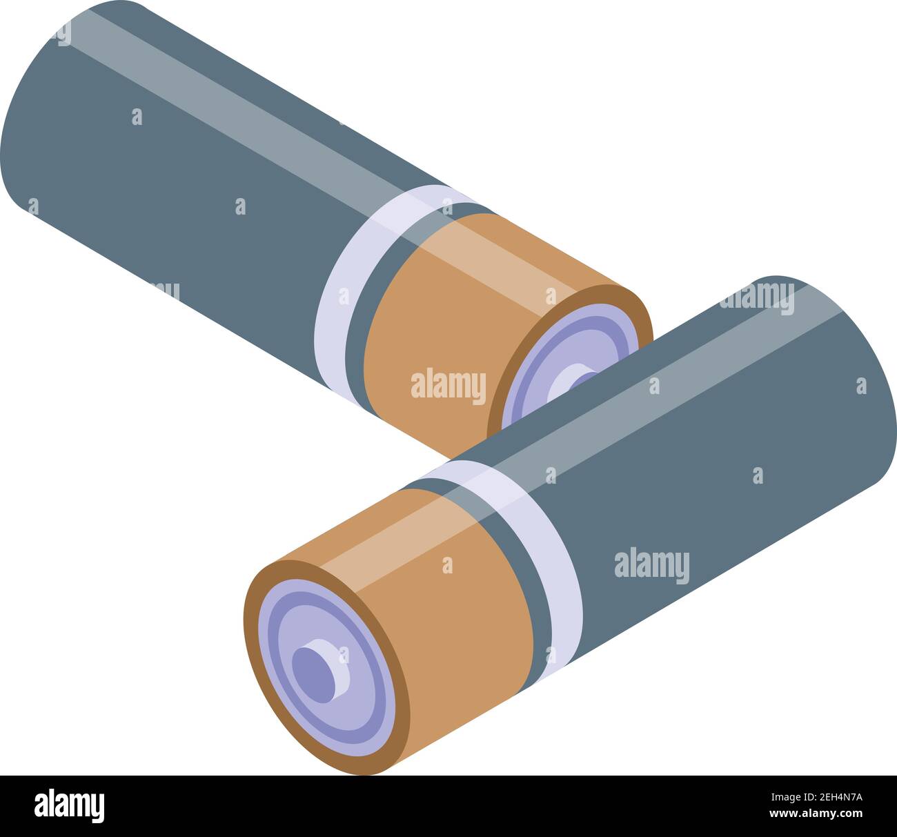 Batteries icon. Isometric of batteries vector icon for web design ...