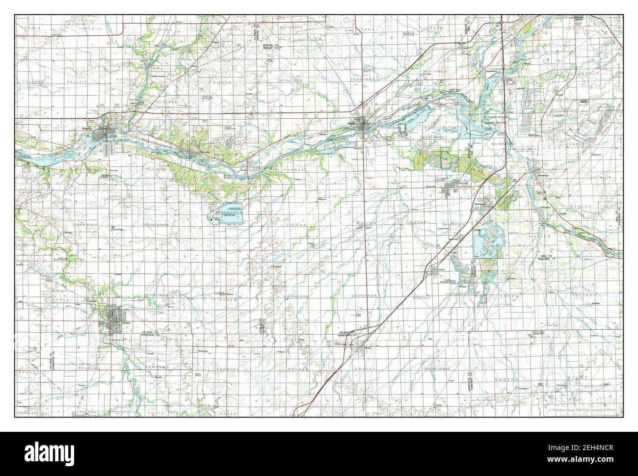Ottawa, Illinois, map 1991, 1:100000, United States of America by ...