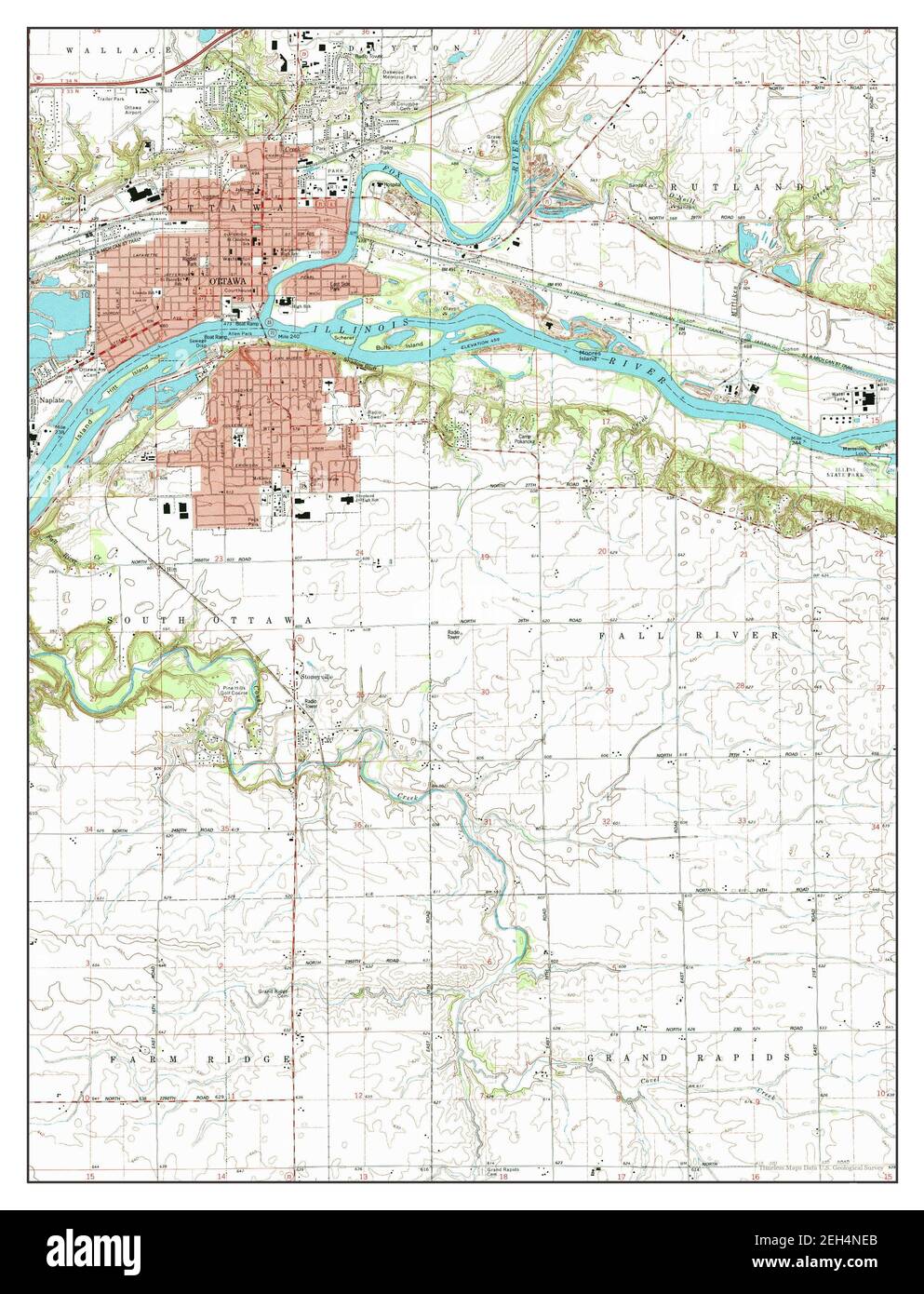 Ottawa, Illinois, map 1994, 1:24000, United States of America by ...
