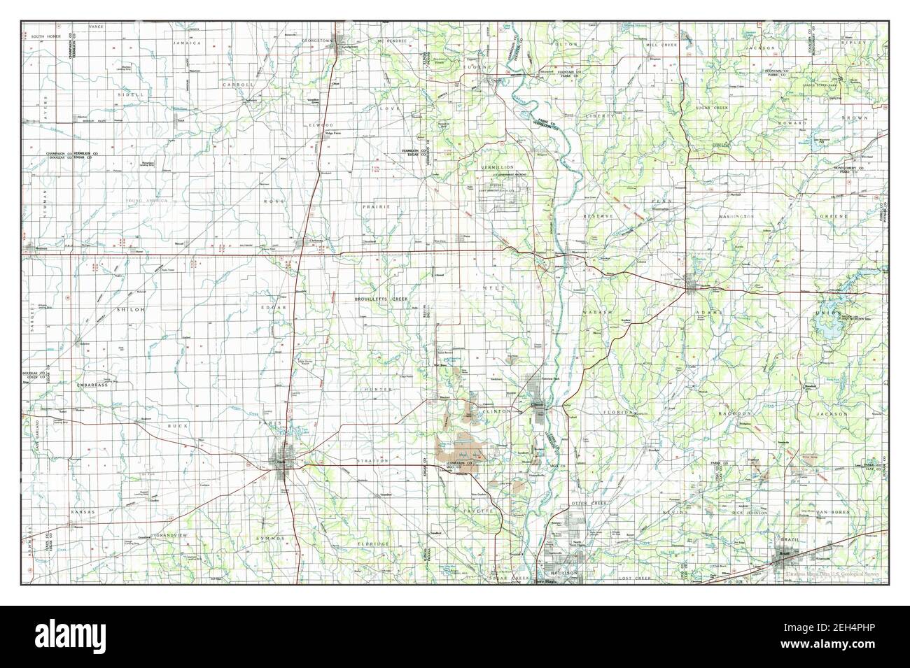 Paris, Illinois, map 1986, 1:100000, United States of America by ...