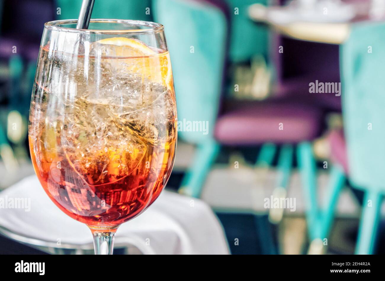 Glass of italian spritz cocktail Stock Photo - Alamy