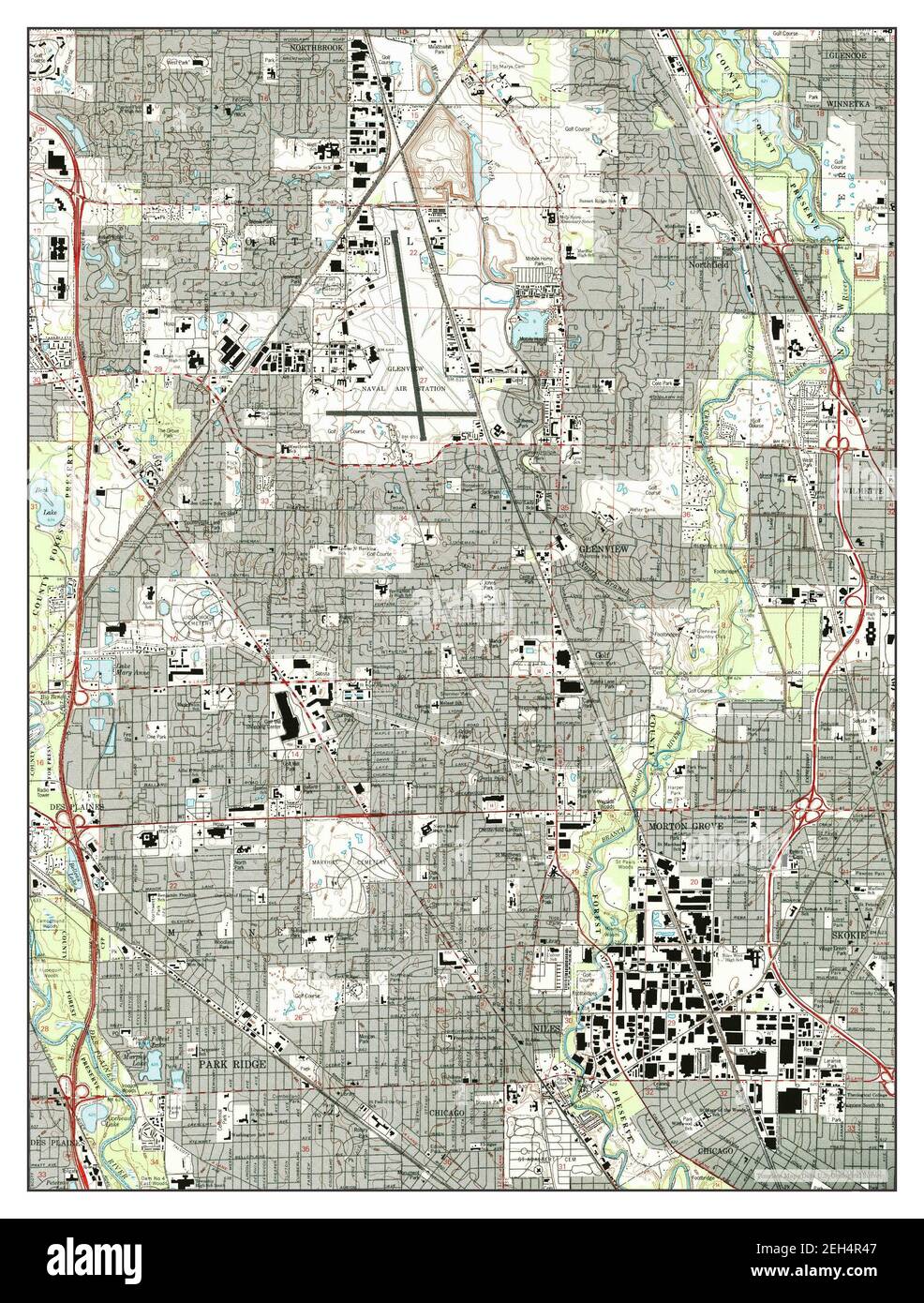Park Ridge, Illinois, map 1993, 1:24000, United States of America by ...