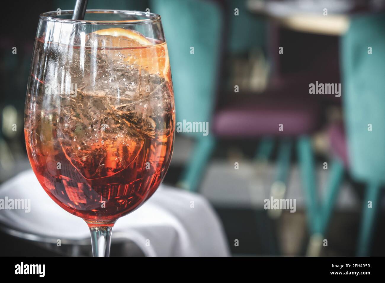 Glass of italian spritz cocktail Stock Photo - Alamy