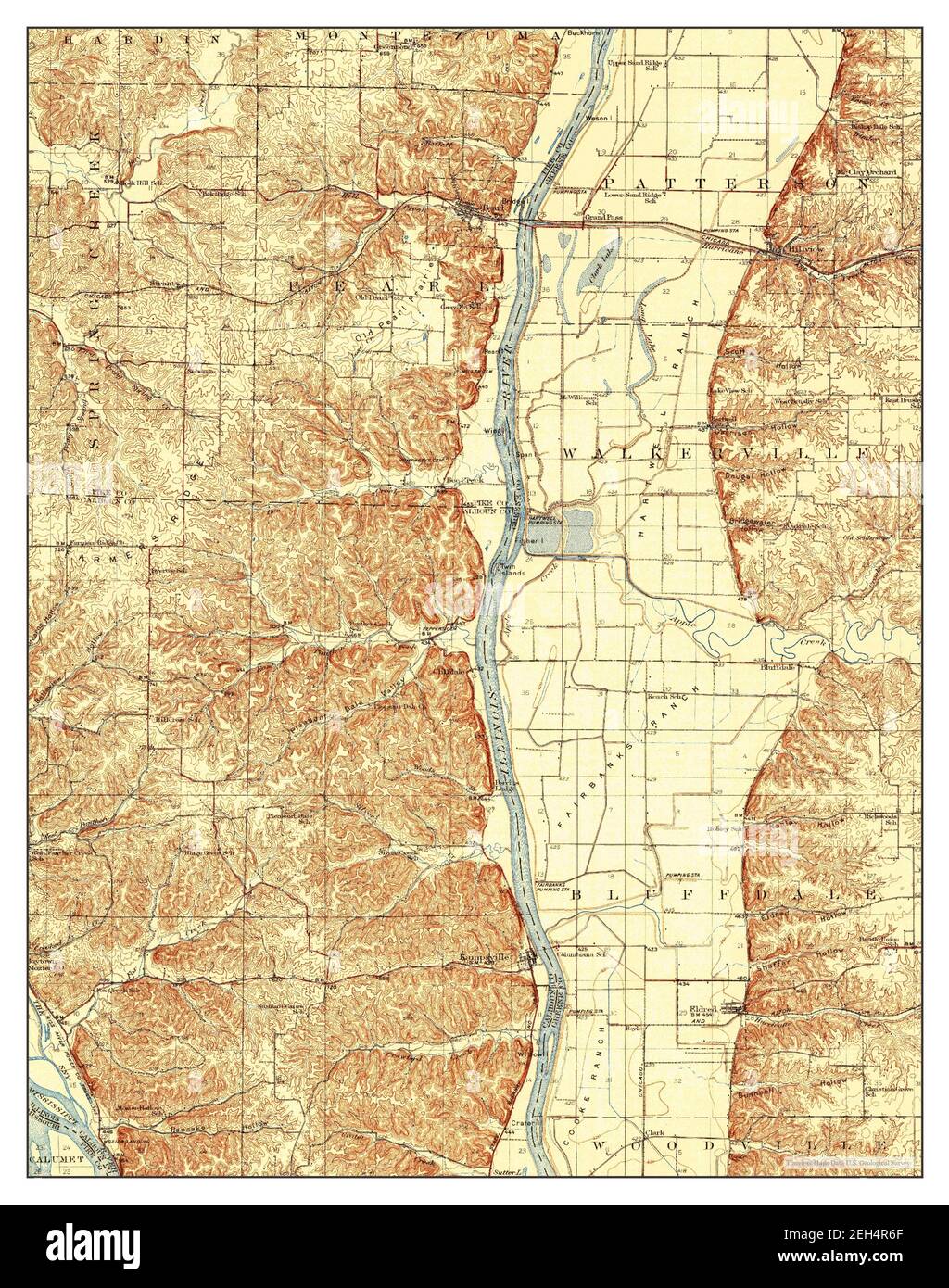 Pearl, Illinois, map 1930, 1:62500, United States of America by ...