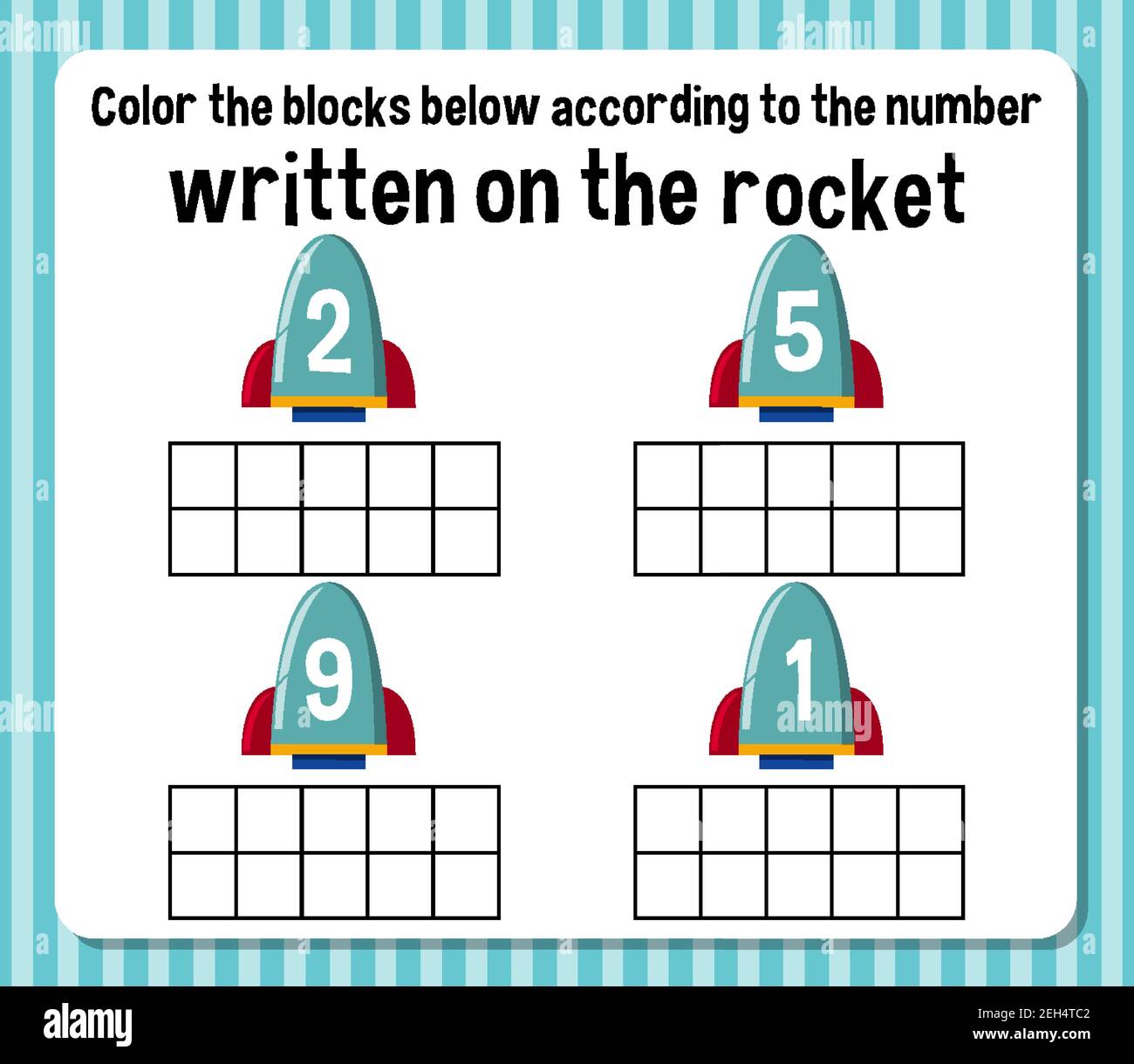Math count number worksheet illustration Stock Vector Image & Art - Alamy