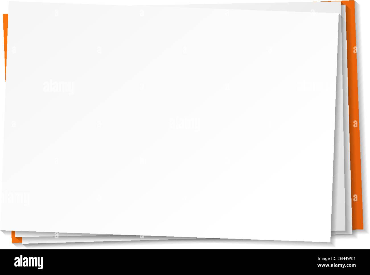 Blank paper note template on white background illustration Stock Vector ...