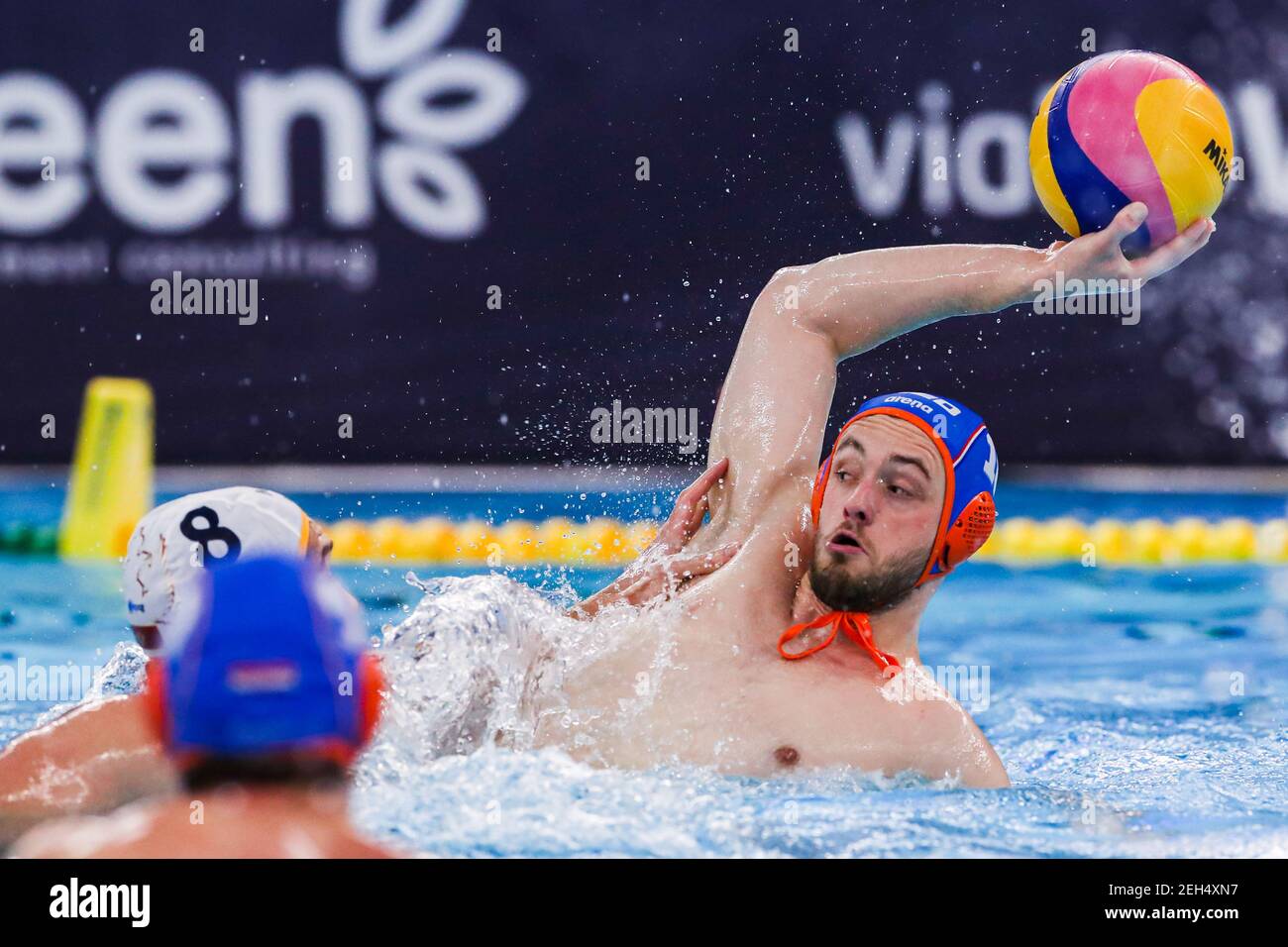 ROTTERDAM, NETHERLANDS - FEBRUARY 19: Aleksa Ukropina of Montenegro ...