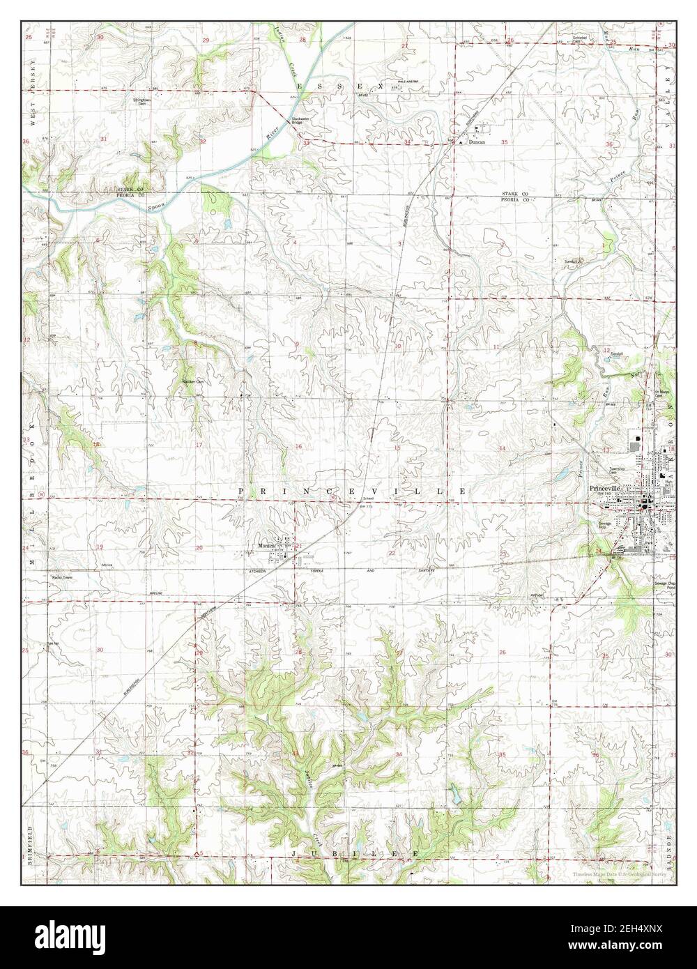 Map of princeville hi-res stock photography and images - Alamy