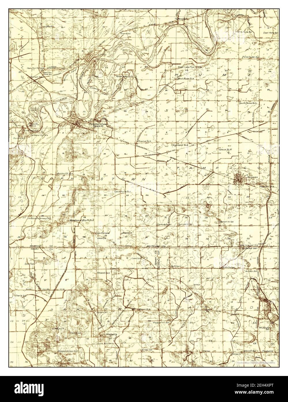 Prophetstown, Illinois, map 1932, 1:48000, United States of America by ...