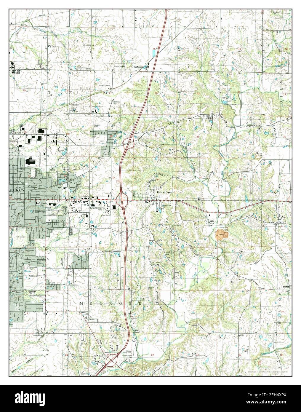 Quincy East, Illinois, map 1995, 1:24000, United States of America by ...