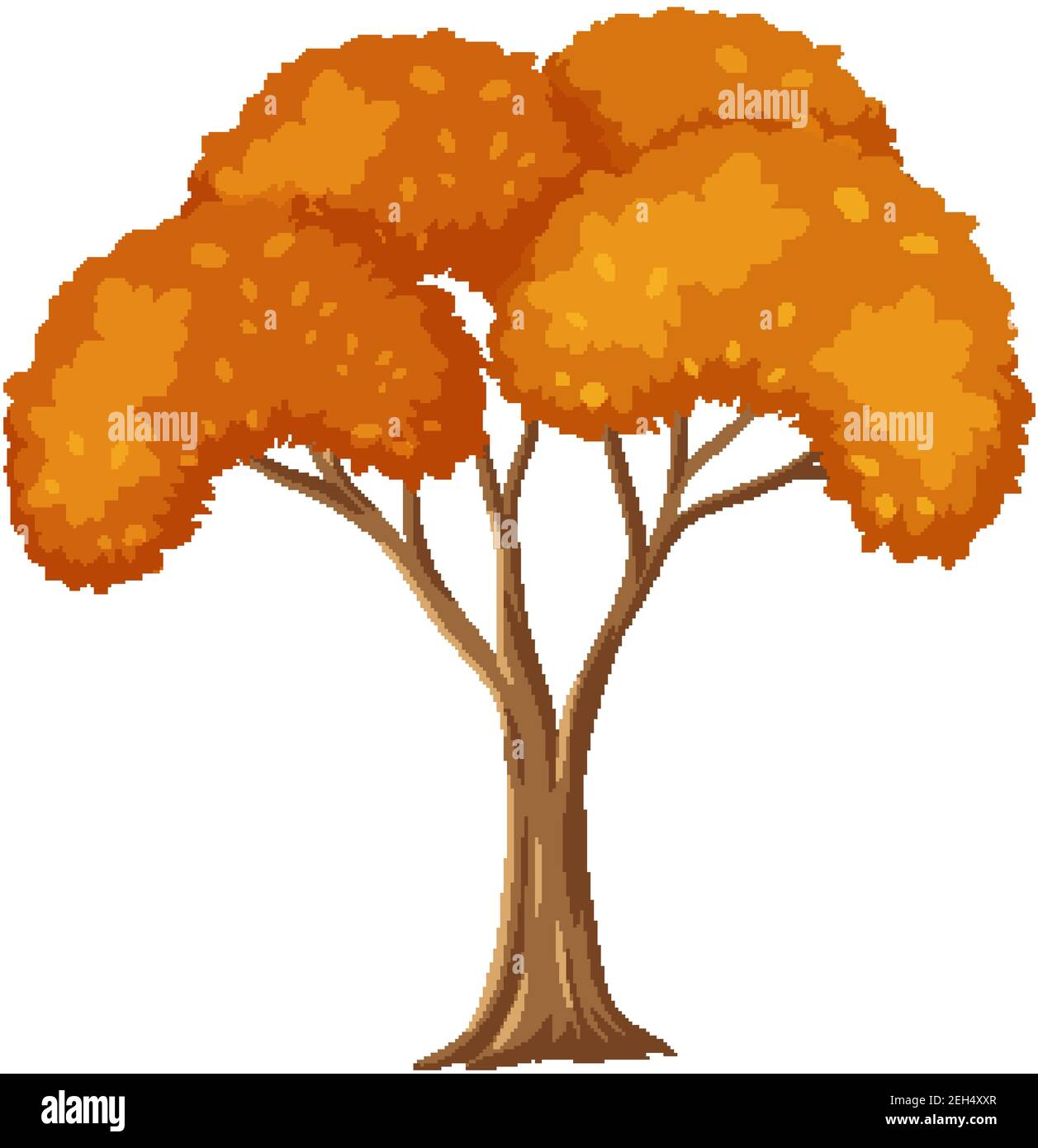 Isolated autumn tree on white background illustration Stock Vector ...