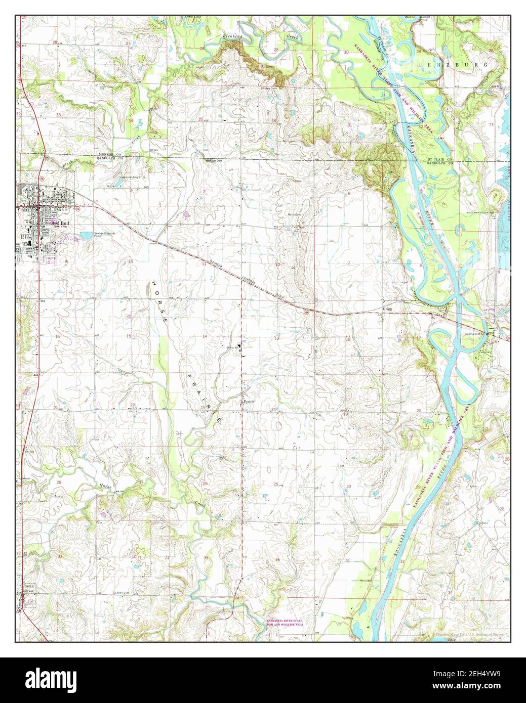 Red Bud, Illinois, map 1970, 1:24000, United States of America by ...