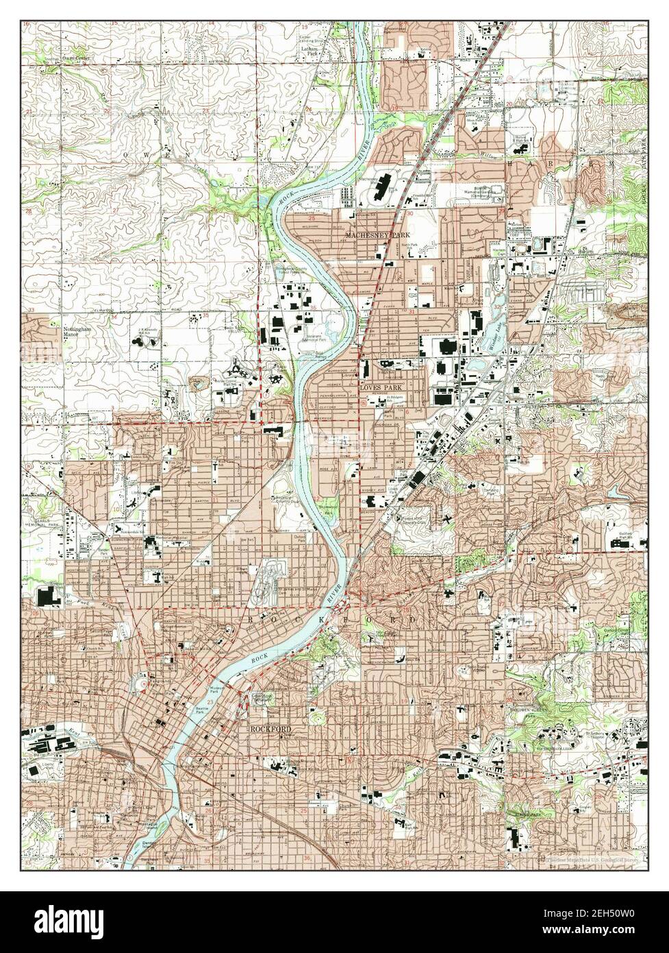 Map of rockford illinois hi-res stock photography and images - Alamy