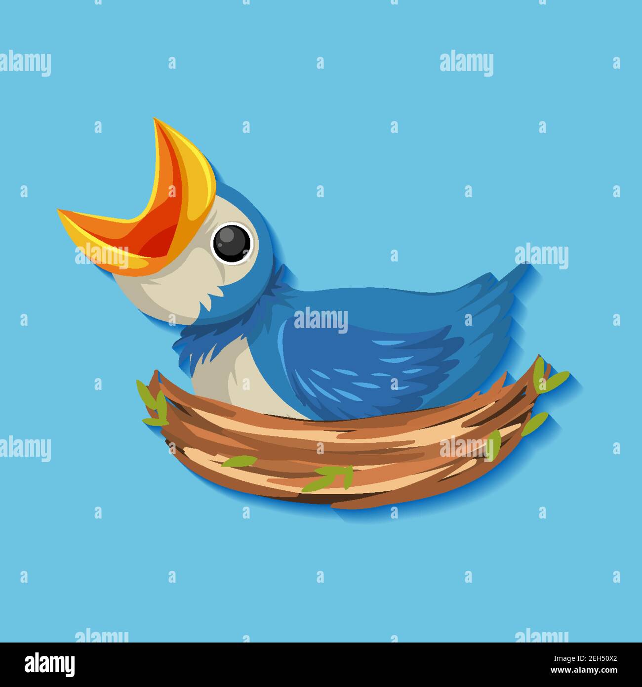 Hungry chicks cartoon character illustration Stock Vector Image & Art ...