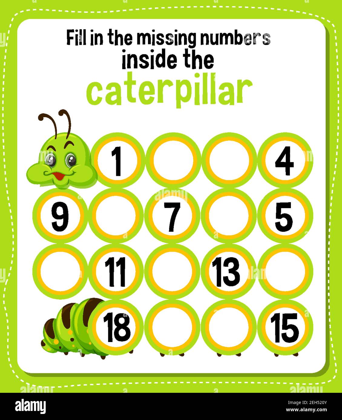 Math count number worksheet illustration Stock Vector Image & Art - Alamy