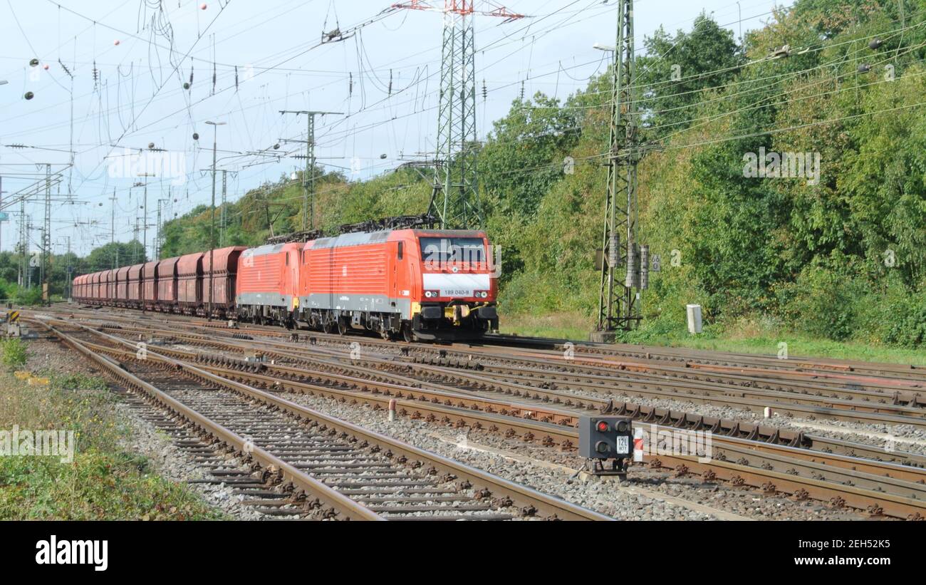 A pair of class 189 EuroSprinter electric powered locomotives with ...