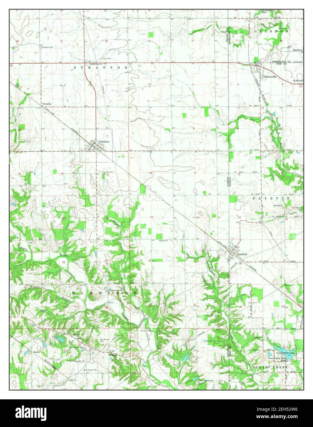 Sandford, Illinois, map 1966, 1:24000, United States of America by ...