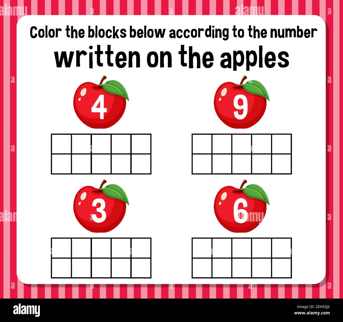 Math count number worksheet illustration Stock Vector Image & Art - Alamy