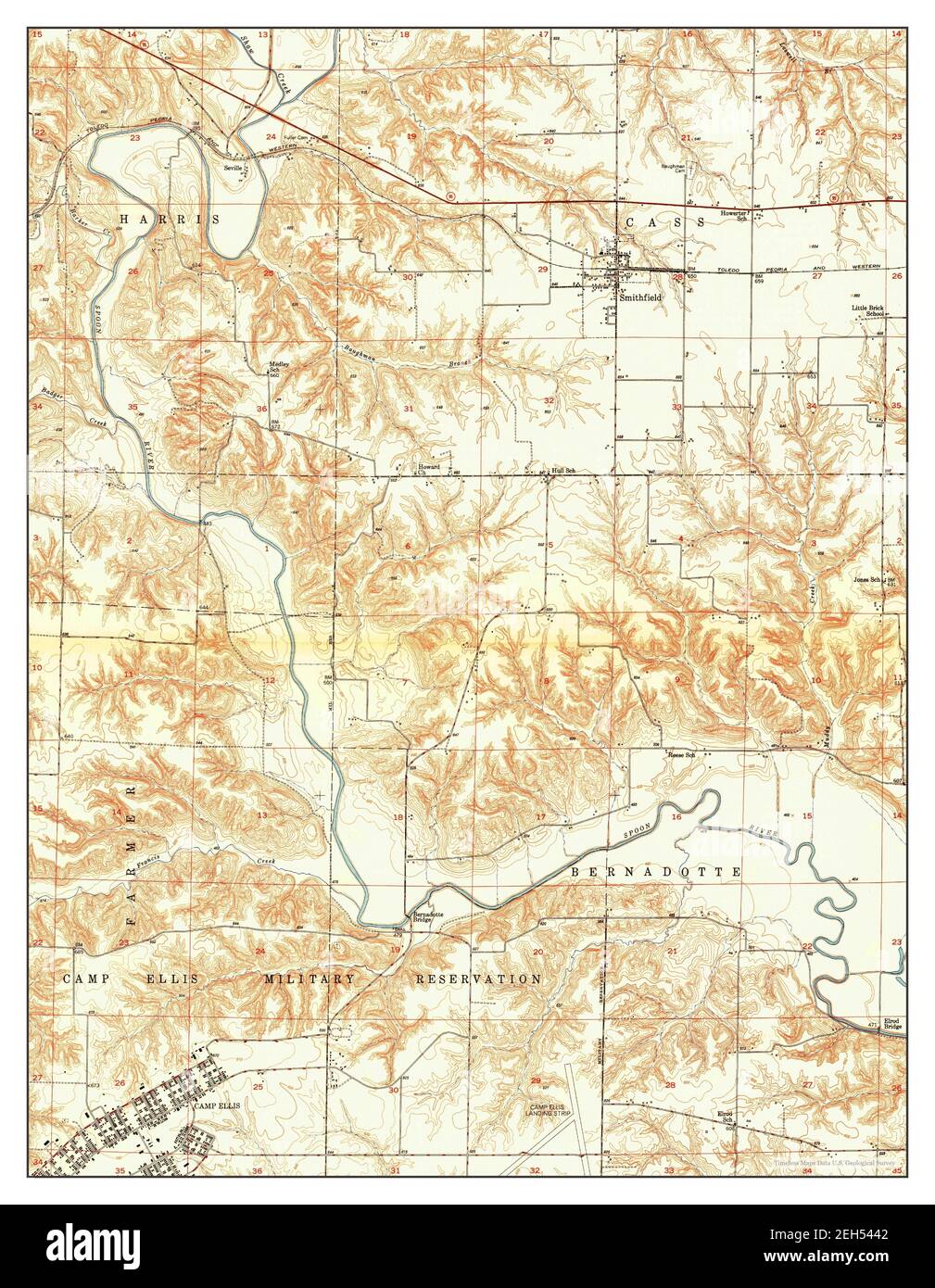 Smithfield, Illinois, map 1948, 1:24000, United States of America by ...
