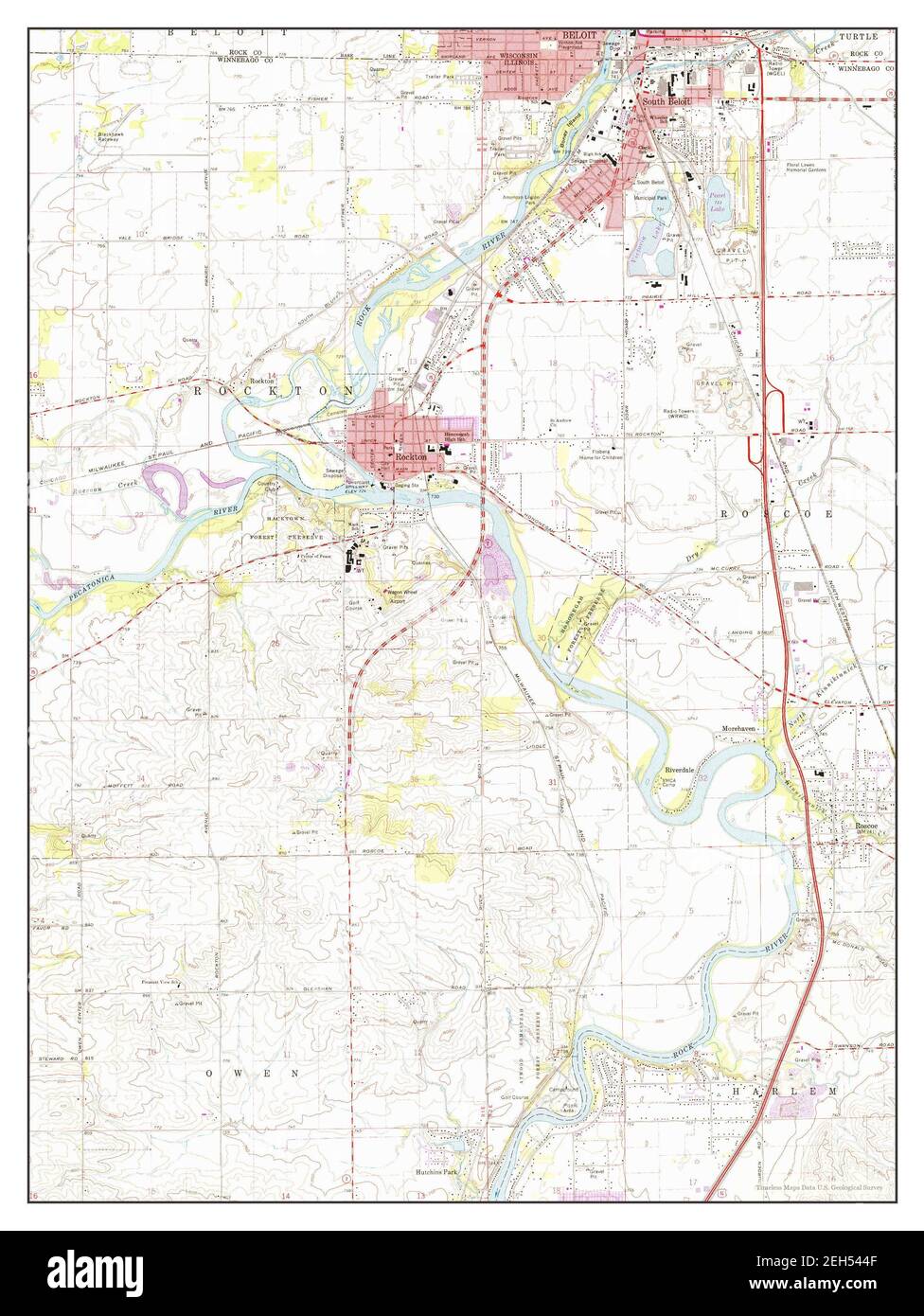 Map of beloit hi-res stock photography and images - Alamy