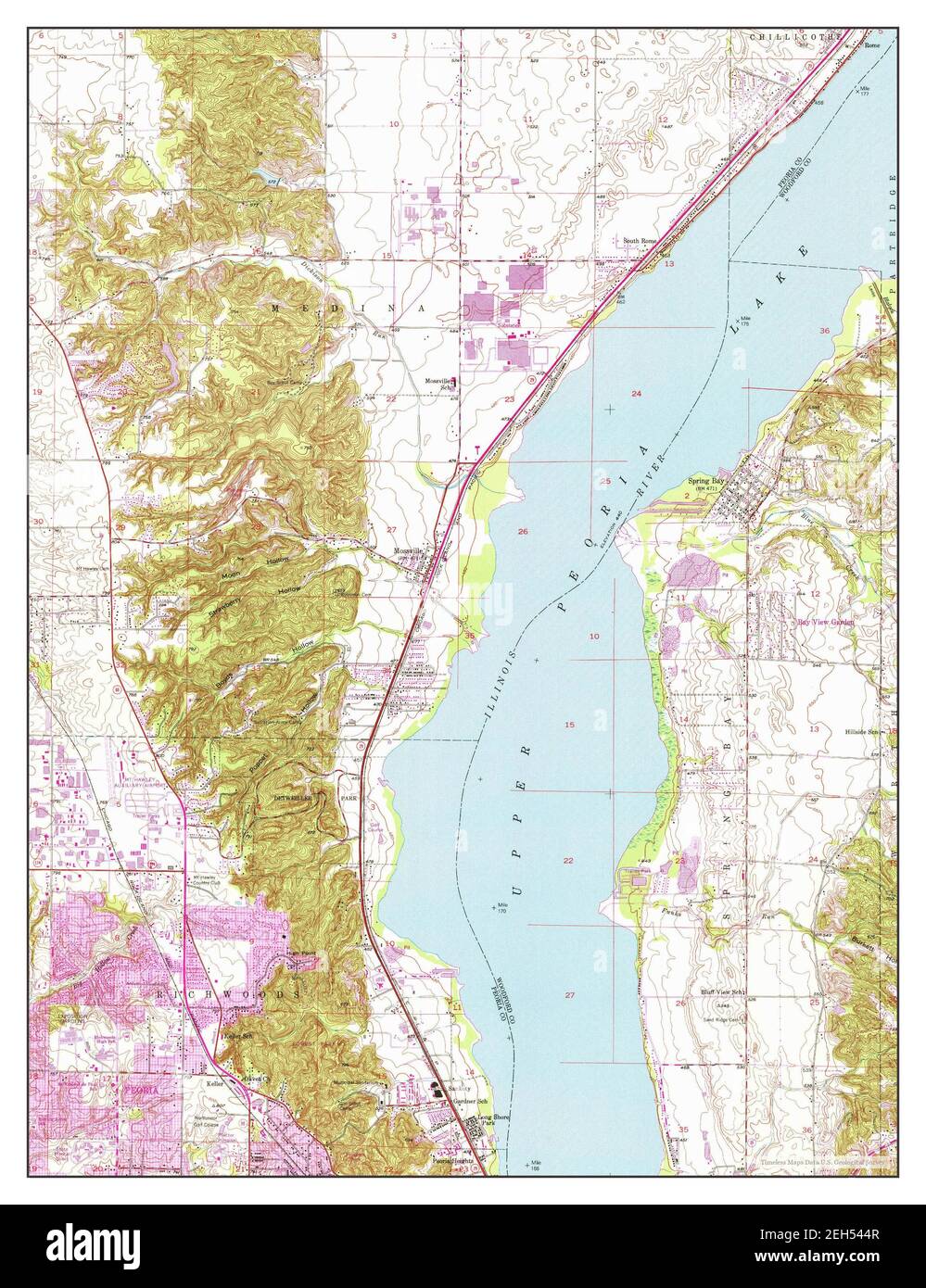 Spring Bay, Illinois, map 1949, 1:24000, United States of America by ...