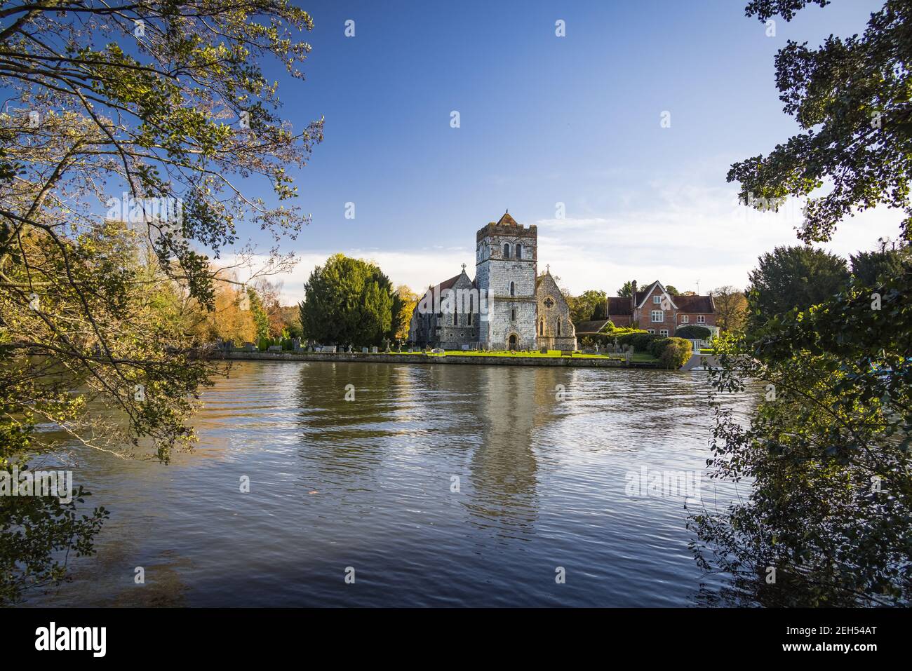 All Saints Church, Bisham, on the River Thames, England Stock Photo - Alamy
