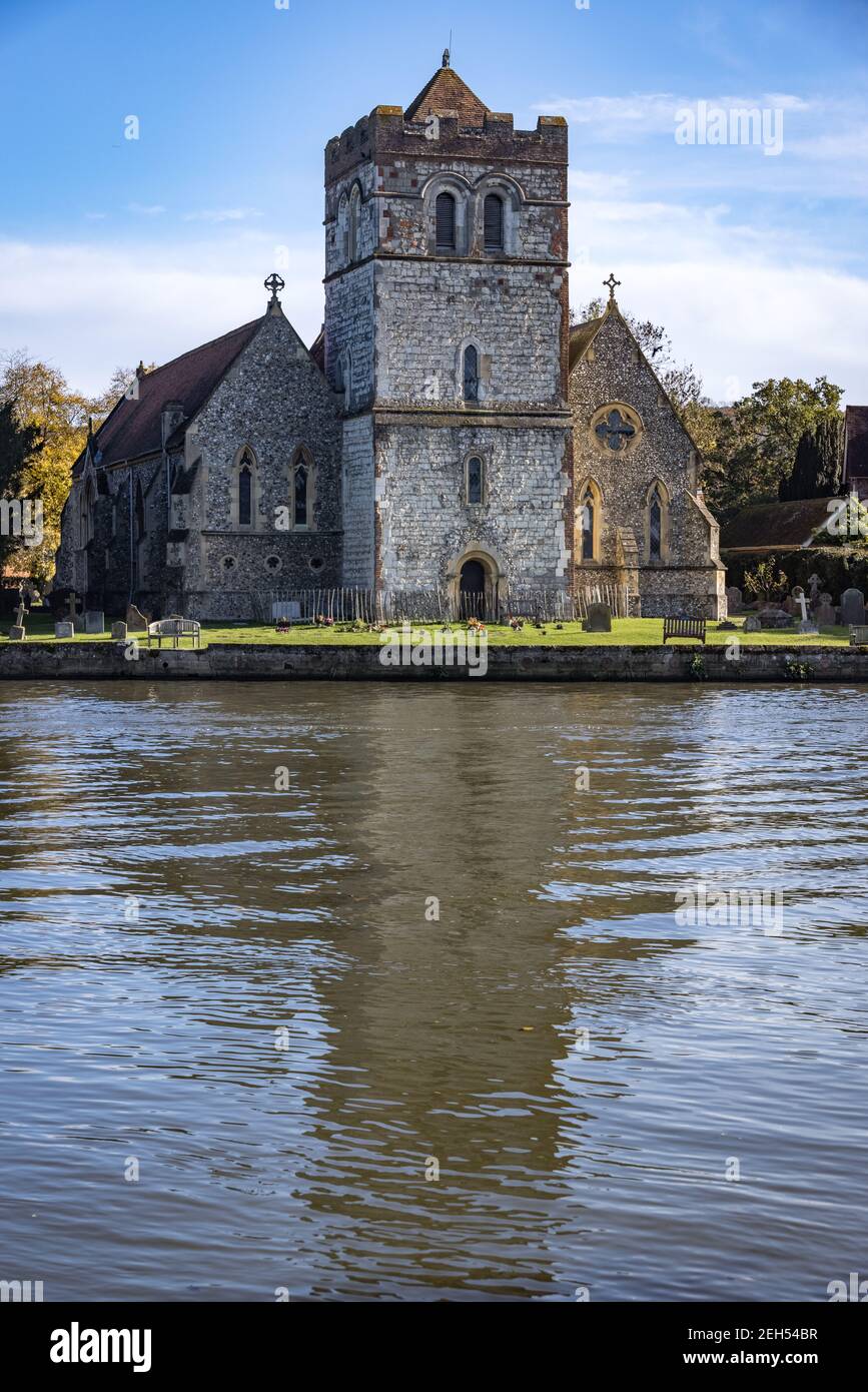 All Saints Church, Bisham, on the River Thames, England Stock Photo - Alamy